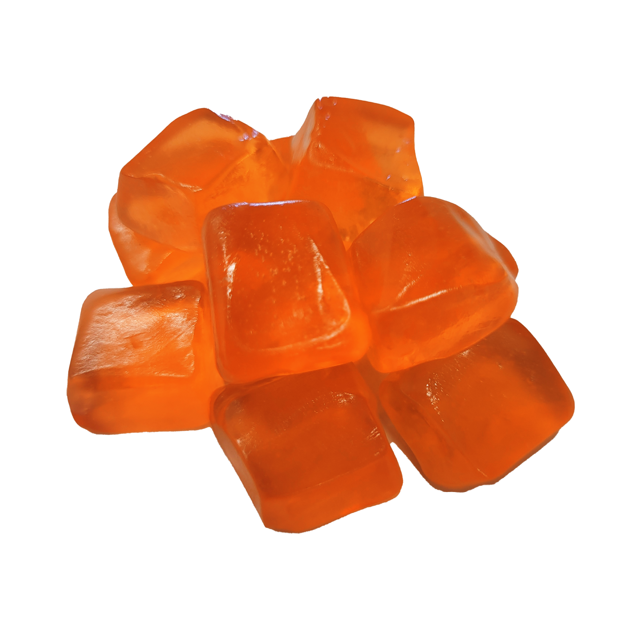 Melt & Pour Tangerine Gummy Cubes | Bulk Orange Color Gummy Cubes ...
