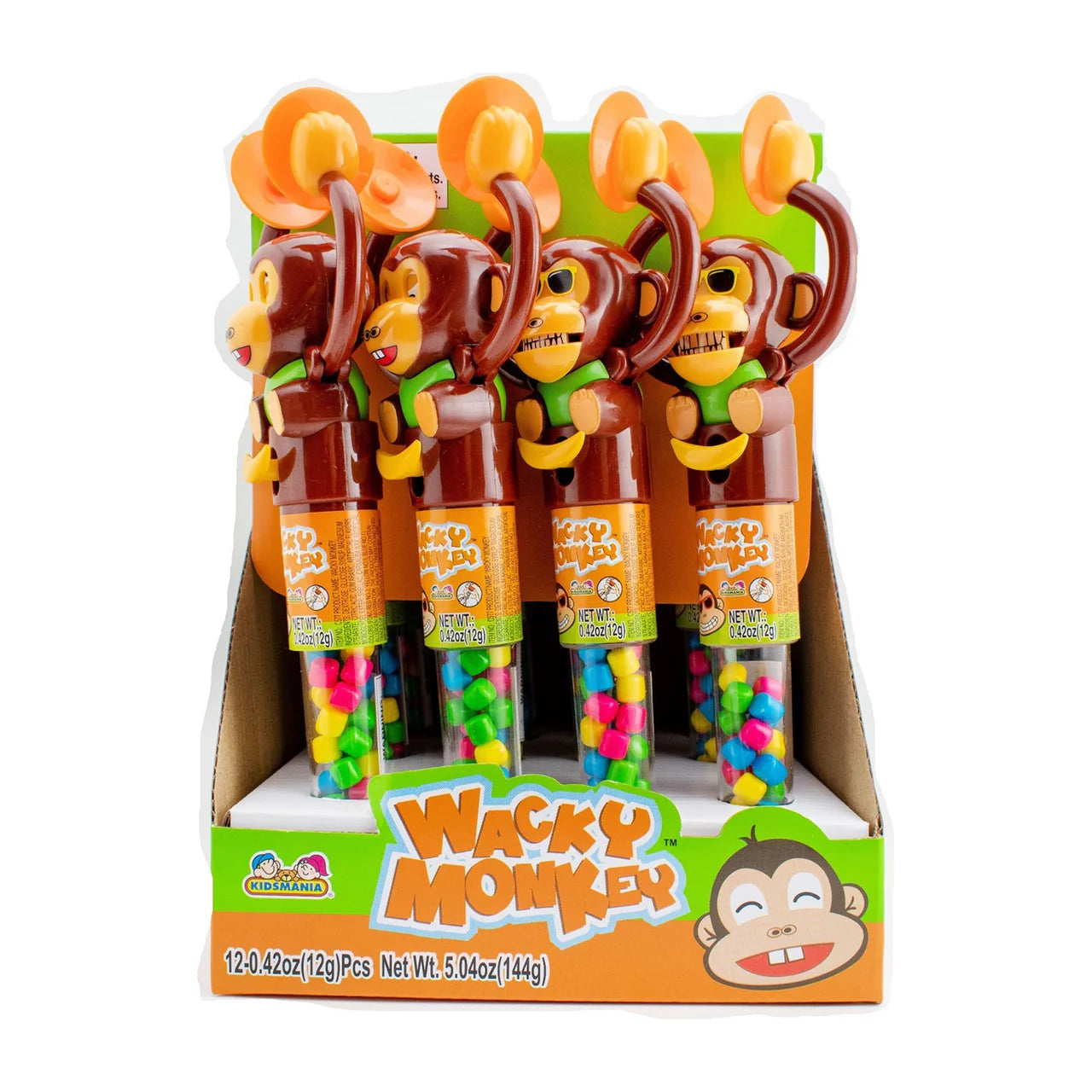 Kidsmania Wacky Monkey | Wind-Up Candy Toy | Candy Pros