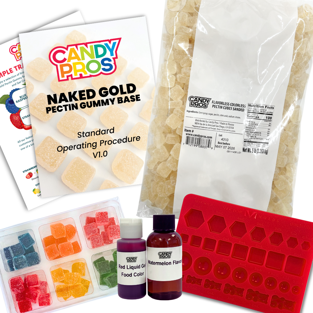 Naked Gold Pectin Gummy Base R&D Kit | Vegan Gummy Testing | Candy Pros