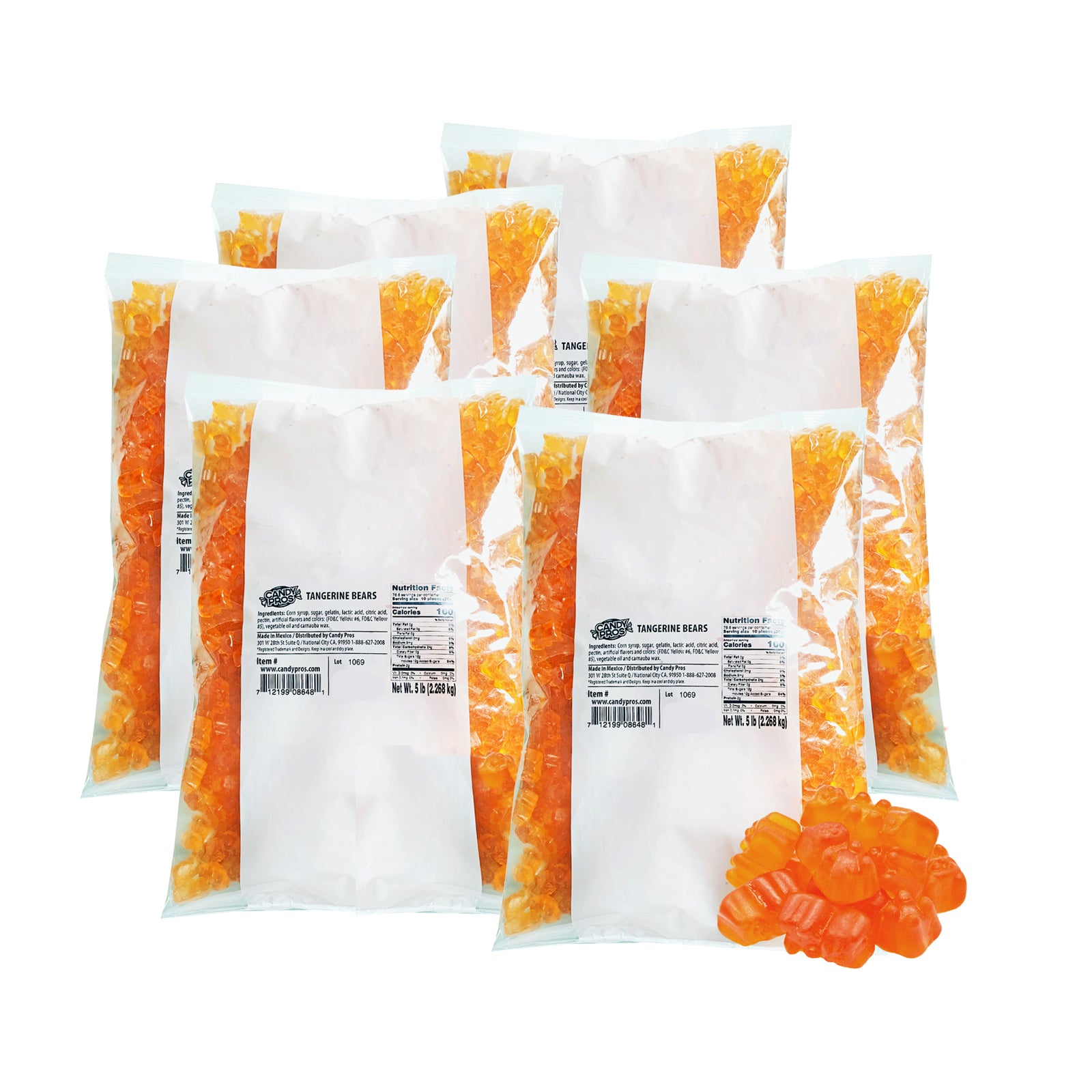 Tangerine Gummy Bear Candy | Tangerine Gummies in Bulk | Candy Pros